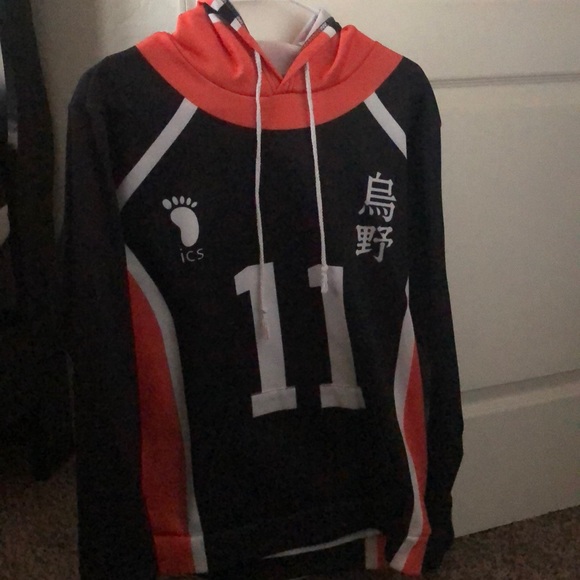 Amazon | Sweaters | Tsuki Shima Jersey Number Hoodie From Haikyuu ...